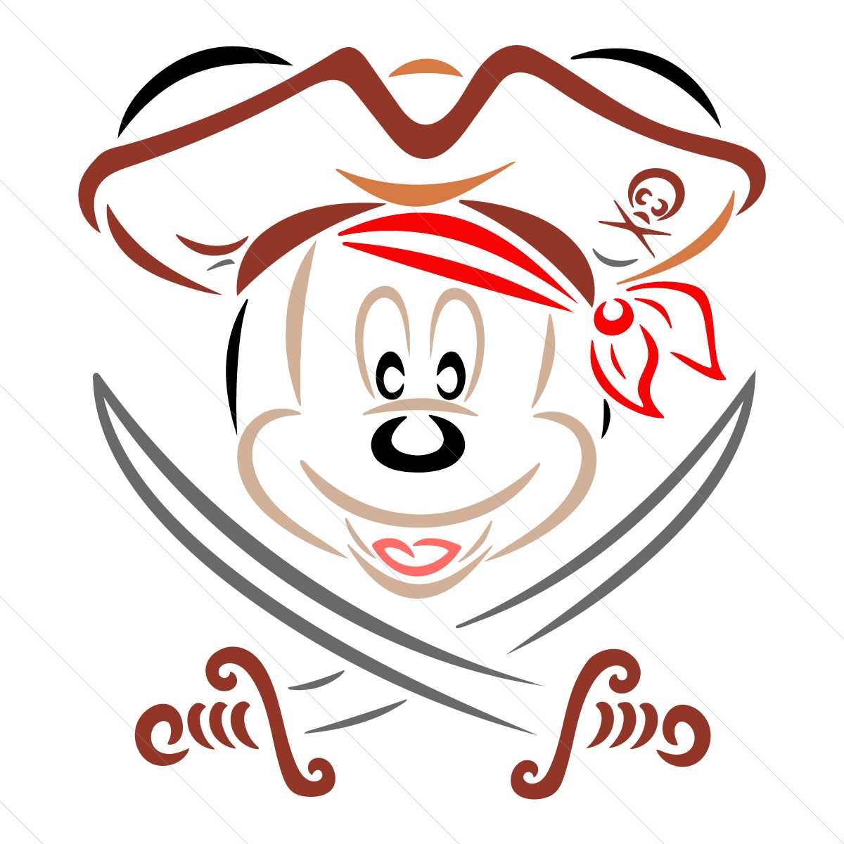 Funny Disney Mickey Mouse Pirate SVG, Mickey Mouse vg, Micke | Inspire ...