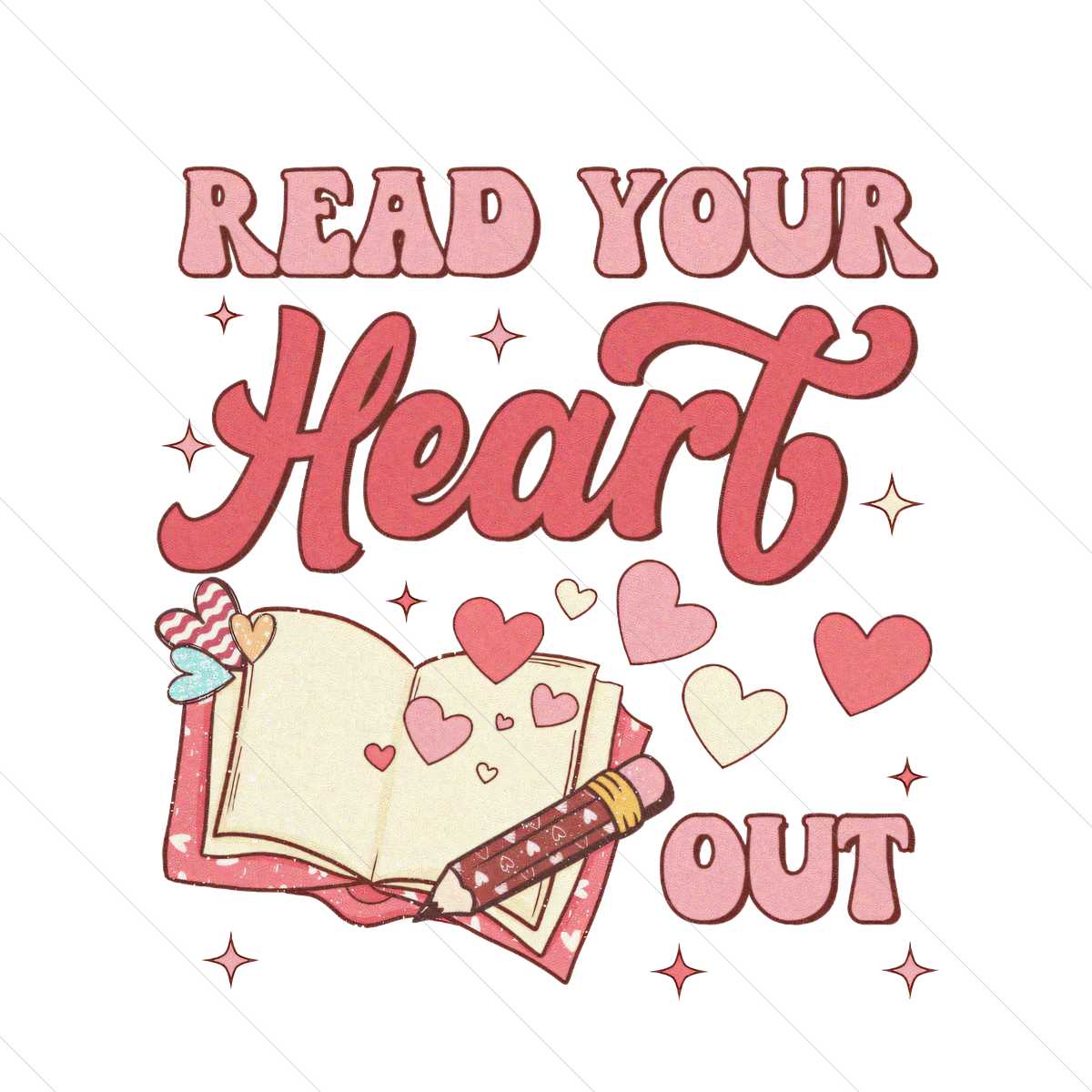 Read Your Heart Out Valentine Book PNG Instant Download - Inspire Uplift