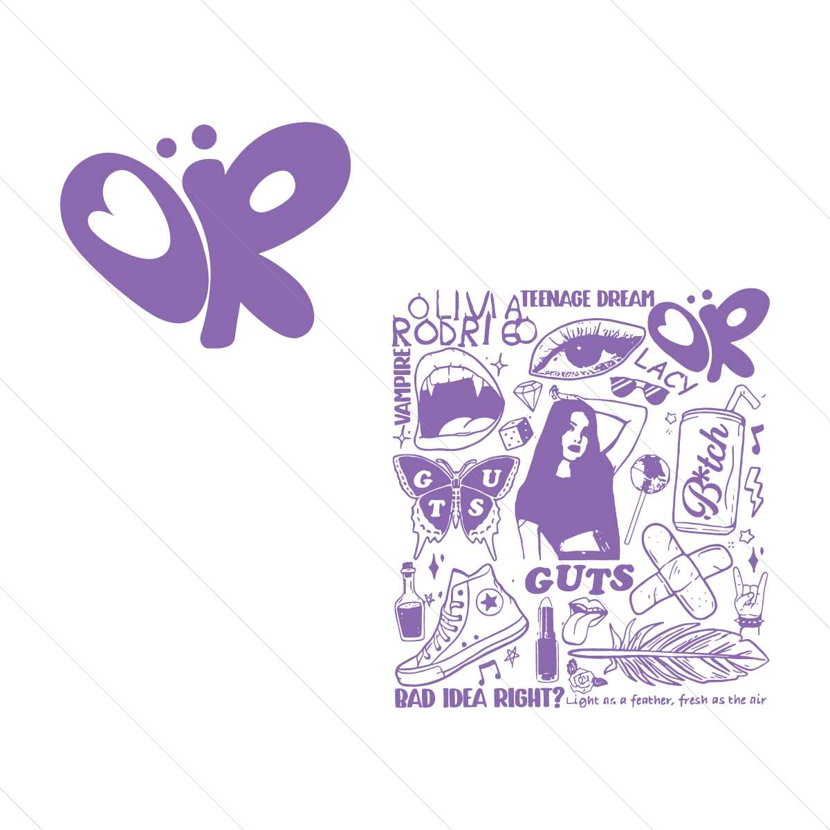 Olivia Rodrigo Guts Teenage Dream SVG File Instant Download | Inspire ...