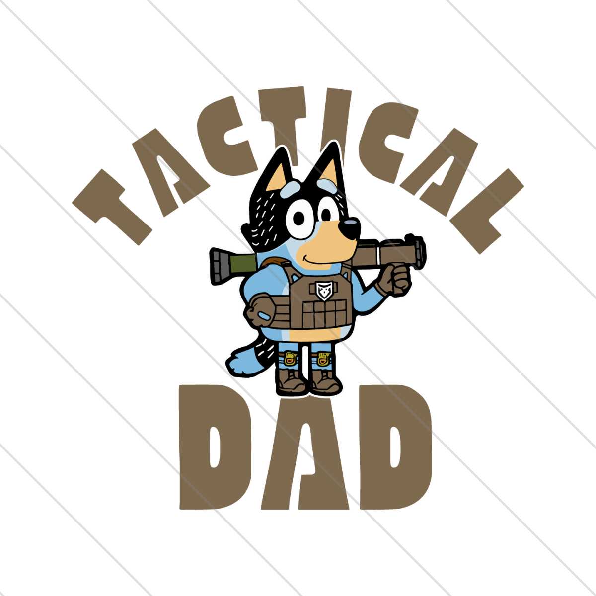Tactical Dad Bandit Heeler Bluey Father SVG File Digital - Inspire Uplift