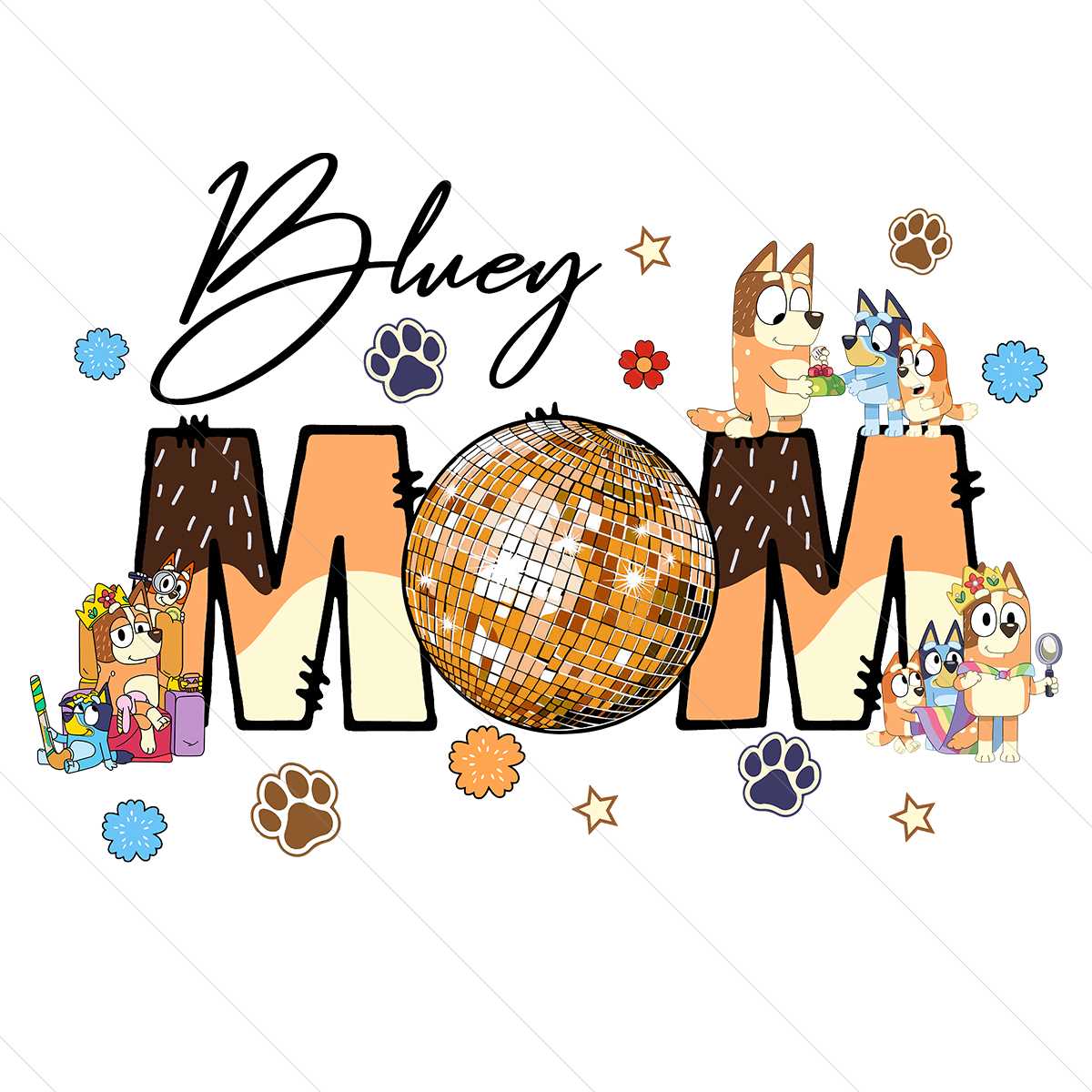 Dog Mum Bluey Mom Cartoon Character PNG | Inspire Uplift