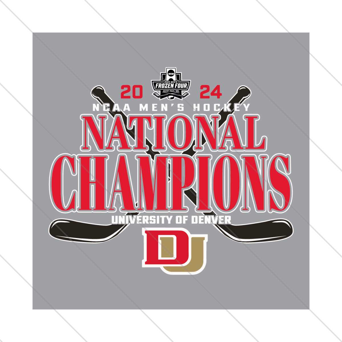 Mens Hockey National Champions Denver Pioneers SVG File Digi | Inspire ...