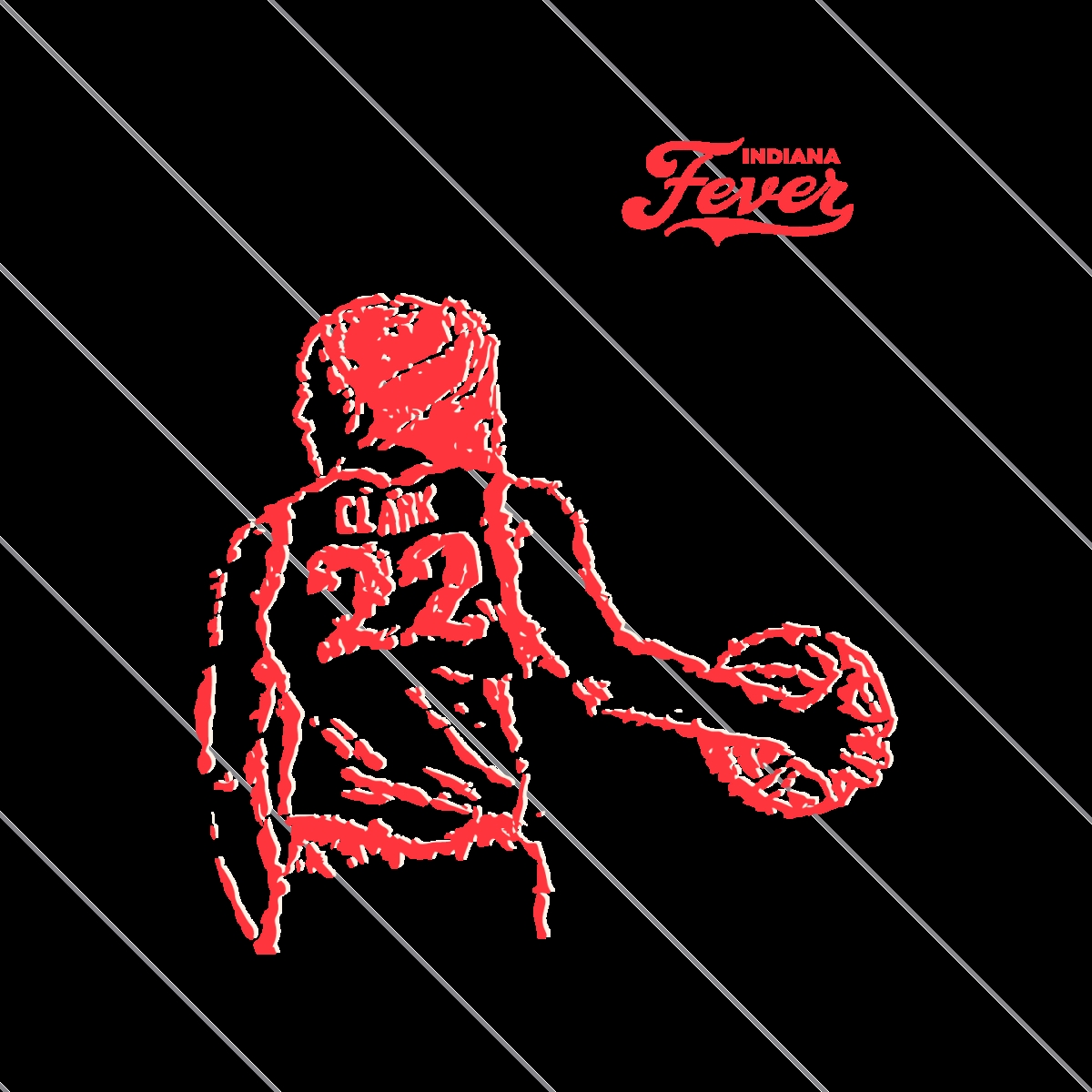 Caitlin Clark 22 Indiana Fever WNBA Player SVG File Digital | Inspire ...