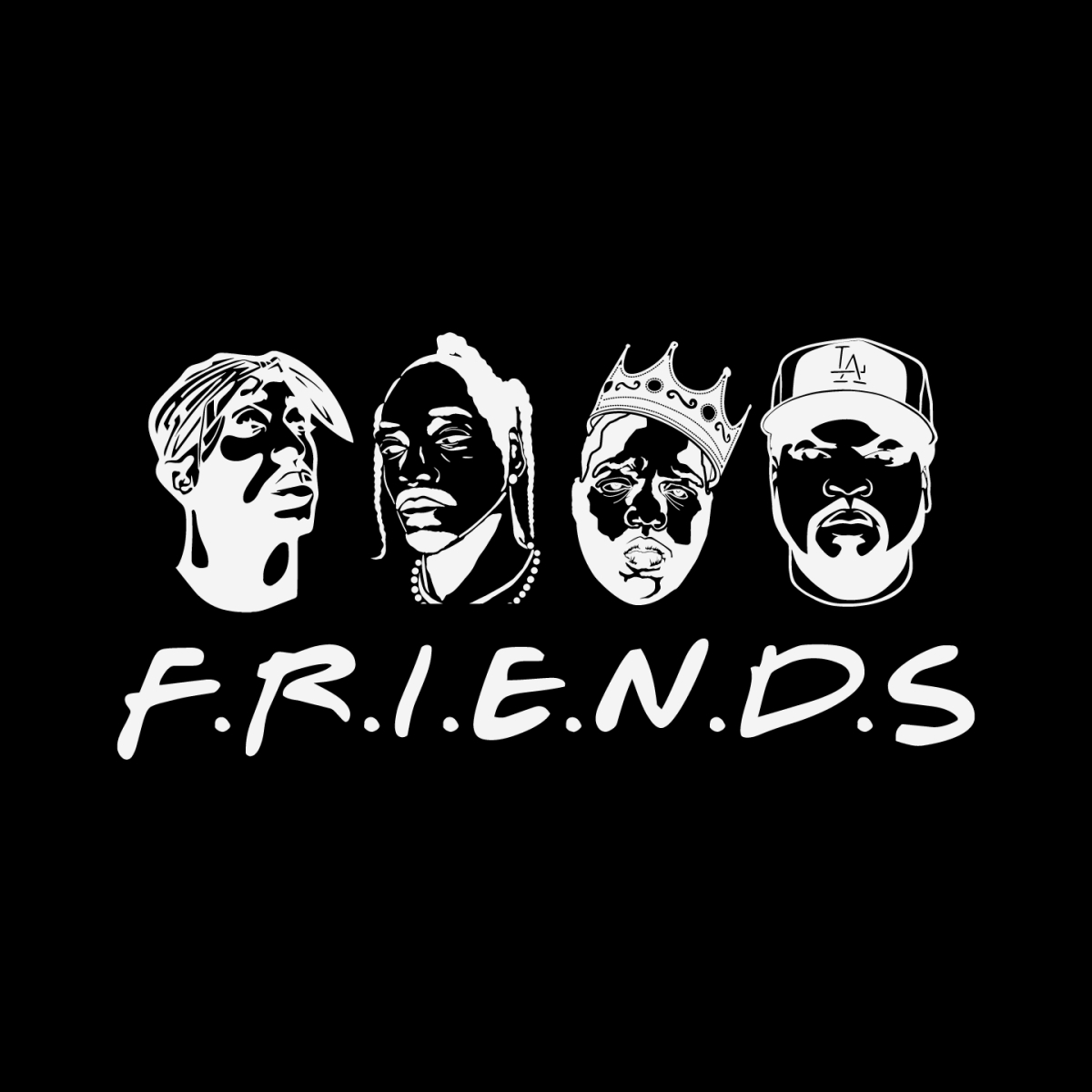 Tupac Snoop Biggie And Ice Cube Friend SVG File Digital | Inspire Uplift