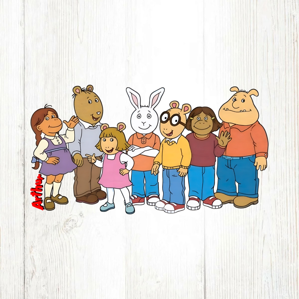 Arthur Friends Nostaglic 90s TV Show PNG File Digital | Inspire Uplift