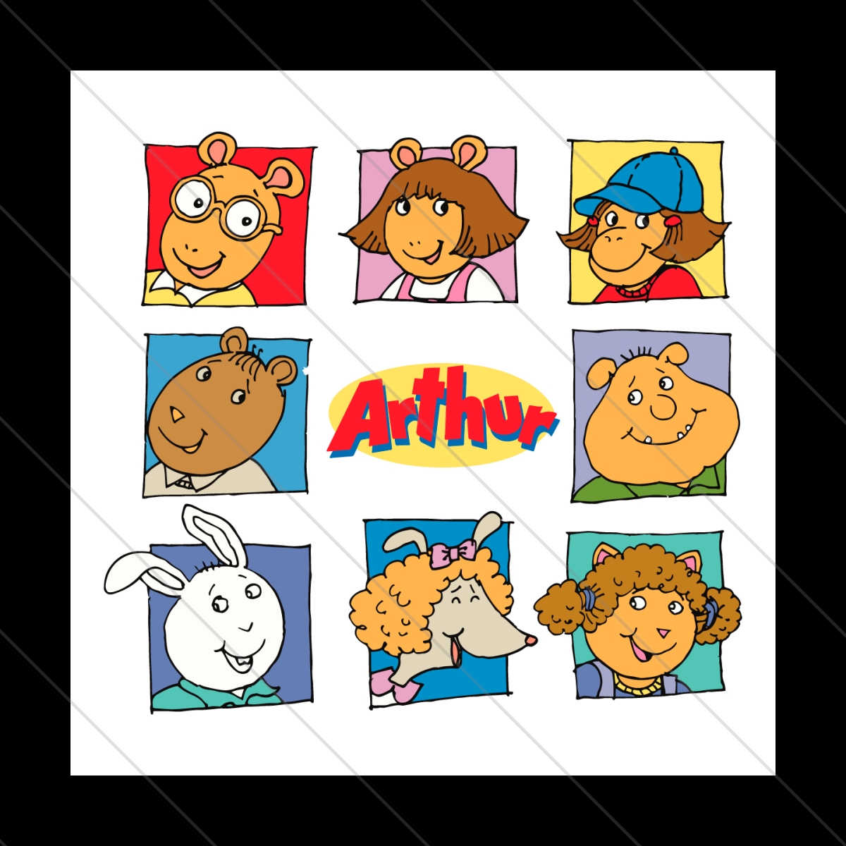 Retro Arthur And Friends Cartoon SVG File Digital | Inspire Uplift