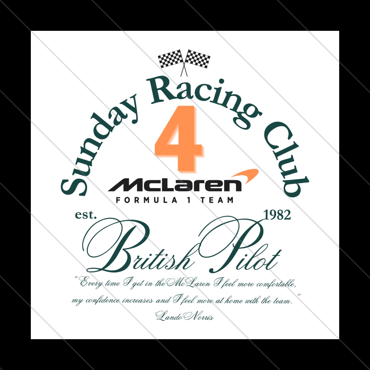 Lando Norris F1 Mclaren Sunday Racing Club SVG File Digital | Inspire ...