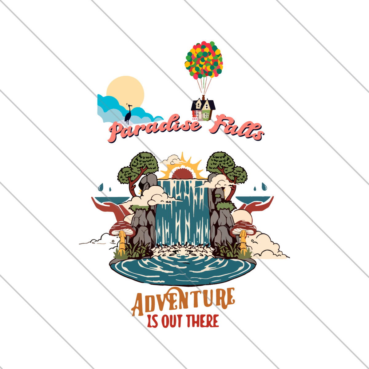 Paradise Falls Pixar Up Adventure Is Out There PNG File Digi - Inspire ...