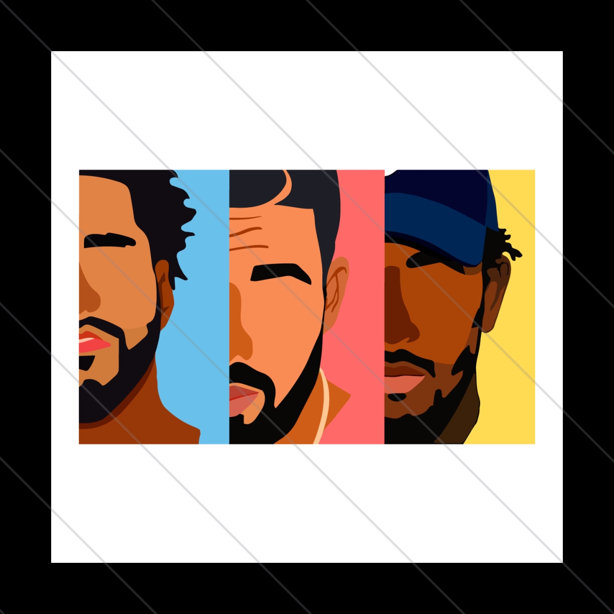 Drake J Cole Kendrick Lamar Rapper SVG File Digital | Inspire Uplift