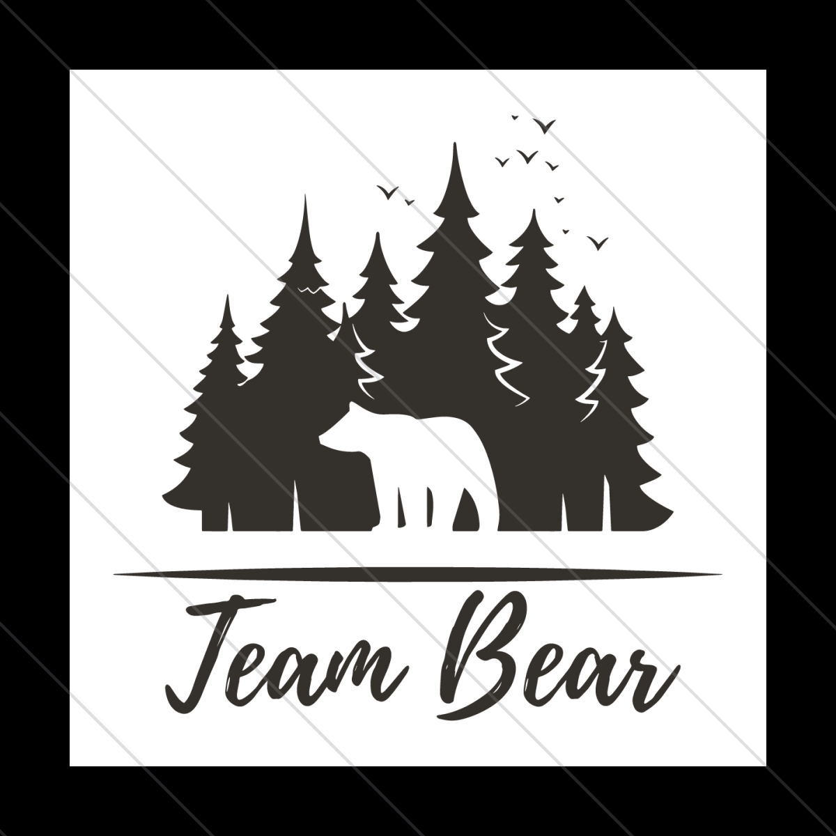 Team Bear I Choose The Bear SVG File Digital - Inspire Uplift
