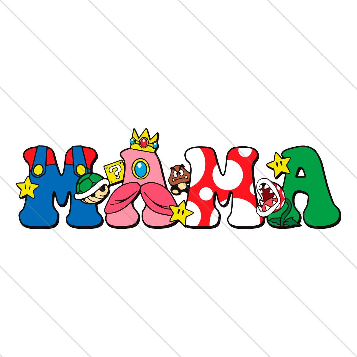 Groovy Super Mario Mama SVG File Digital | Inspire Uplift