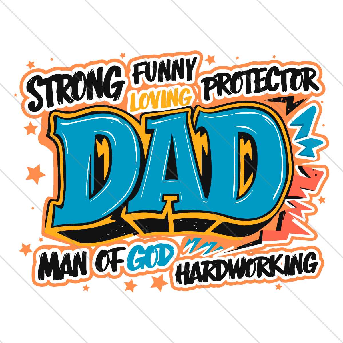 Happy Fathers Day Protector Dad SVG File Digital | Inspire Uplift
