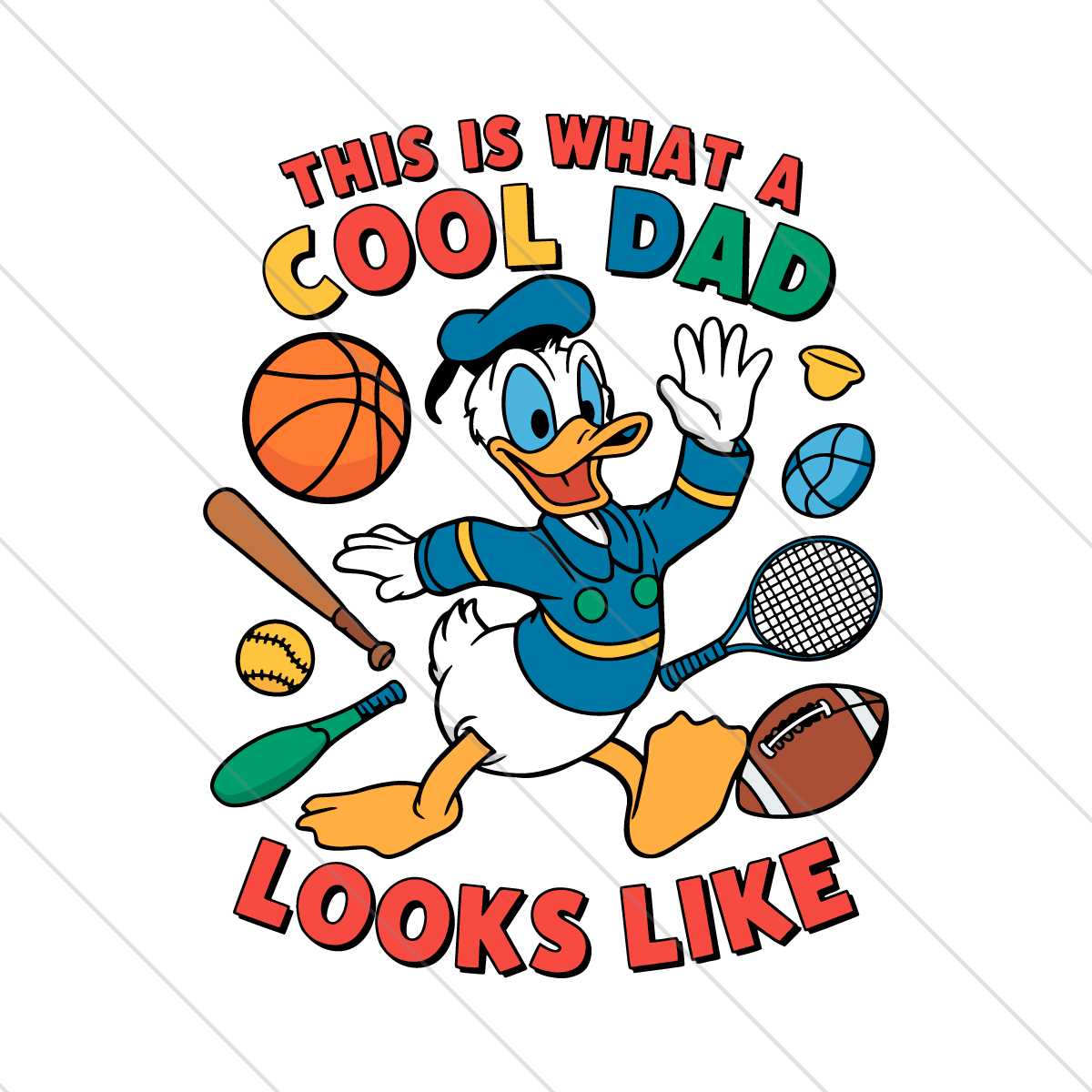 Donald Duck This Is What A Cool Dad Looks Like SVG File Digi | Inspire ...
