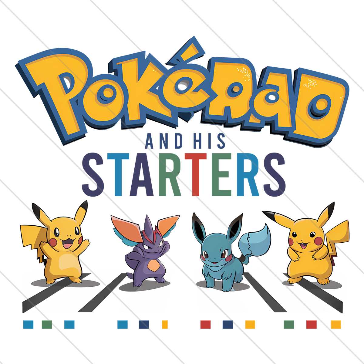 Pokedad And His Starters Funny Fathers Day PNG File Digital | Inspire ...