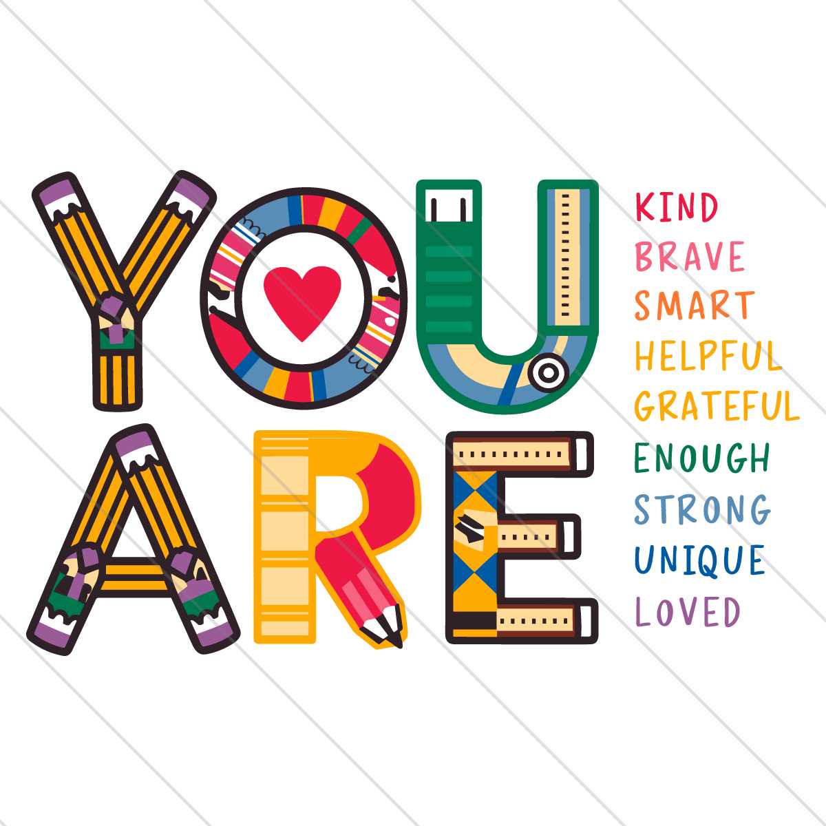 You Are A Grateful Teacher Back To School SVG File Digital | Inspire Uplift