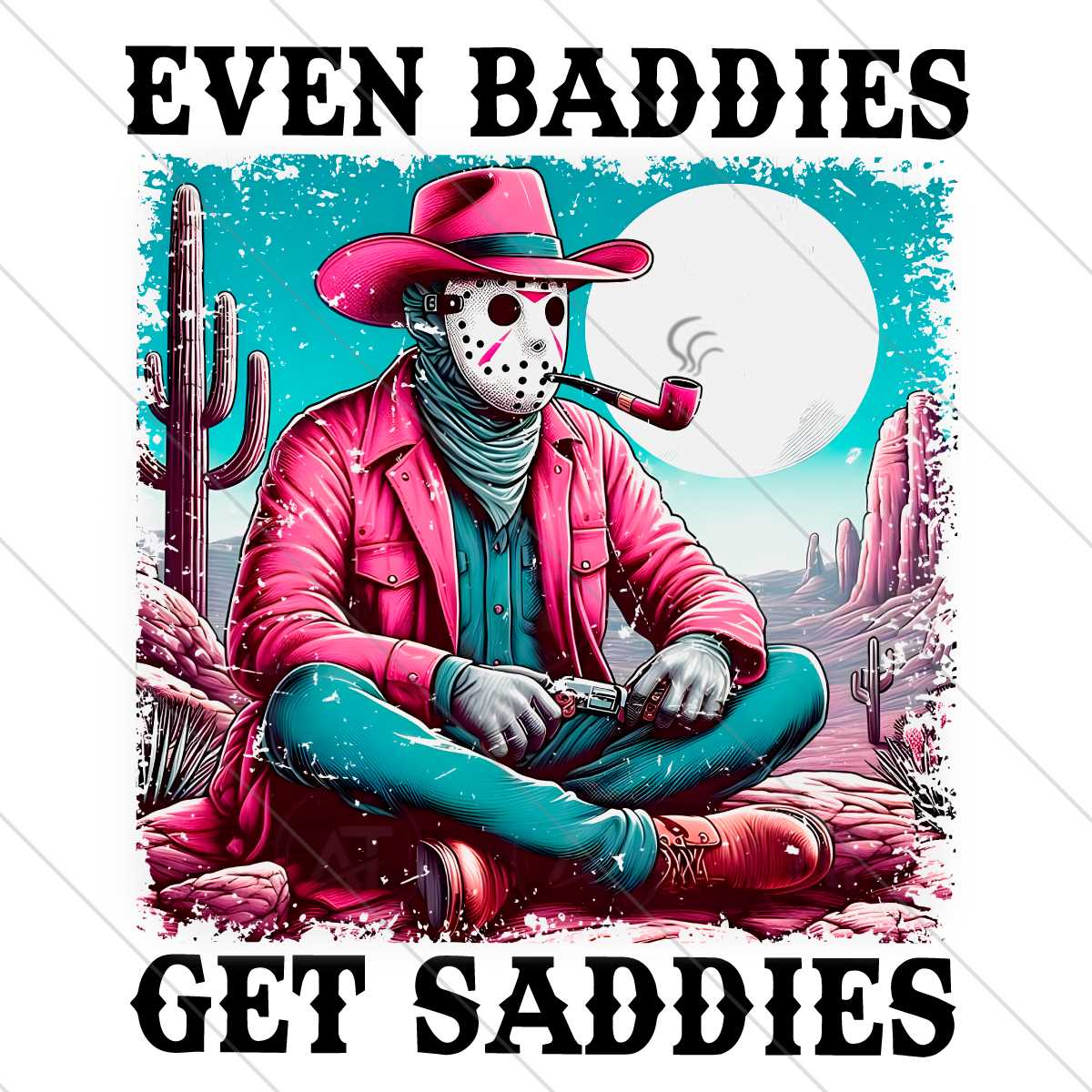 Jason Voorhees Even Baddies Get Saddies PNG File Digital - Inspire Uplift