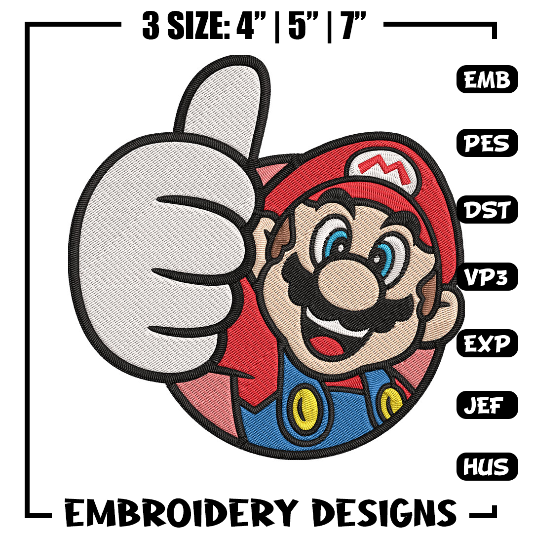 Super Mario Bros Embroidery Design, Mario Embroidery, Embroi | Inspire ...