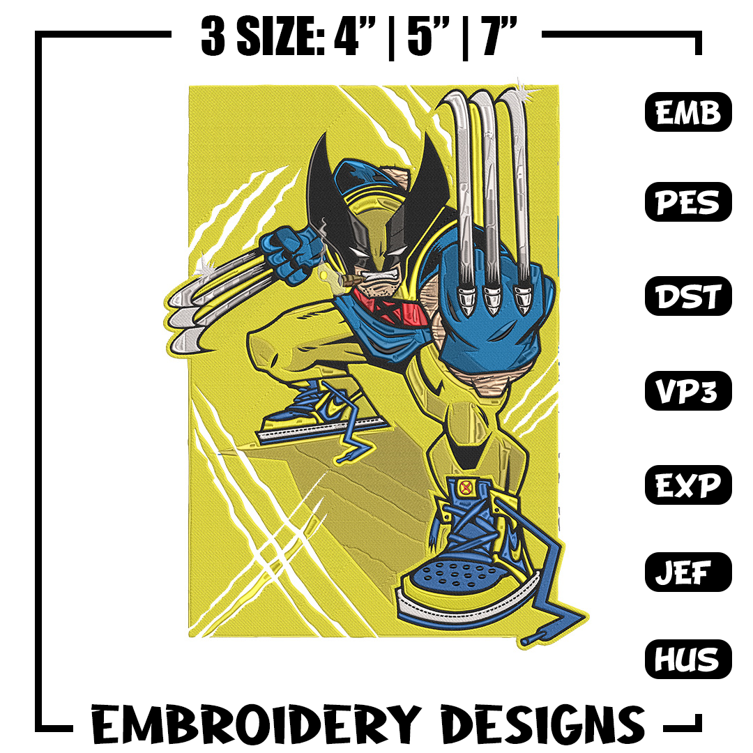 Wolverine poster Embroidery Design, DC comics Embroidery, Em | Inspire ...