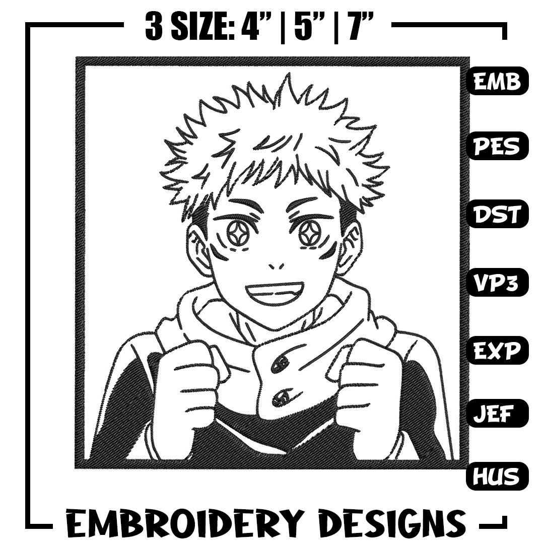 Yuji box Embroidery Design, Jujutsu Embroidery, Embroidery F - Inspire ...
