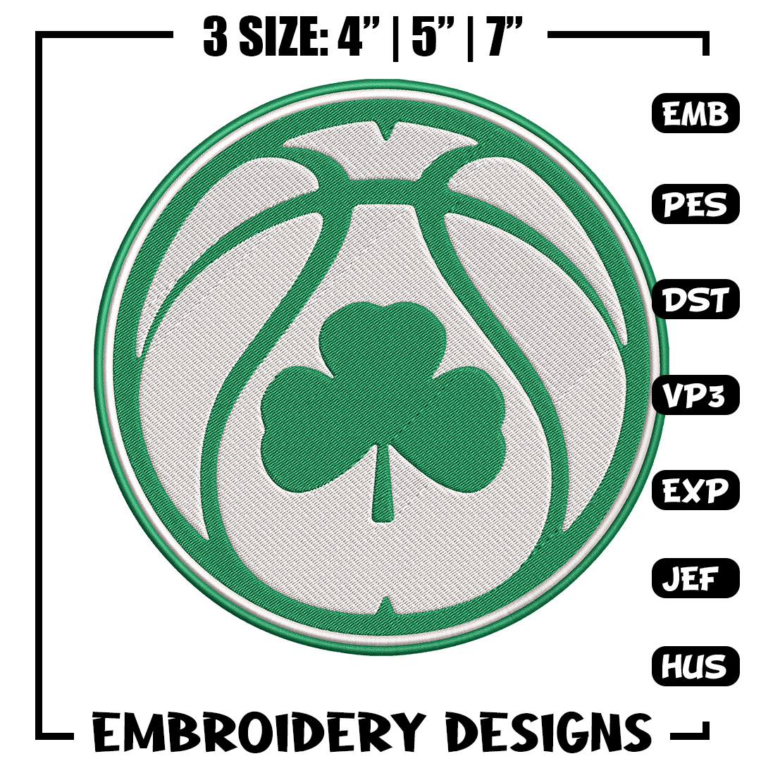 Boston Celtics logo embroidery design, NBA embroidery,Sport | Inspire ...