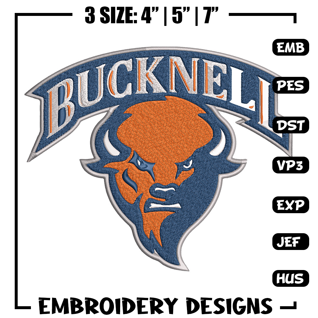 Bucknell Bison logo embroidery design,NCAA embroidery, Sport | Inspire ...