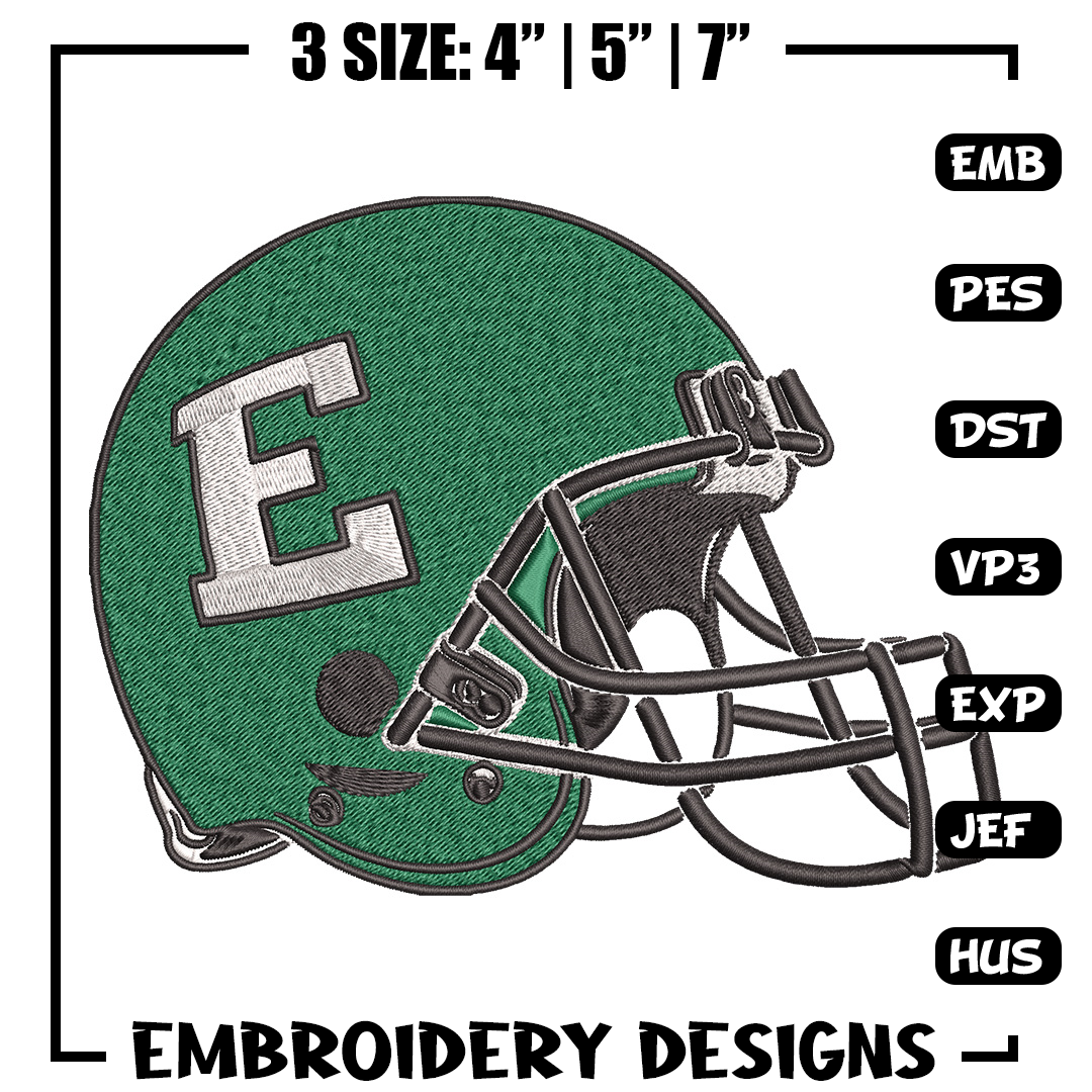 Eastern Michigan helmet embroidery design, NCAA embroidery, | Inspire ...