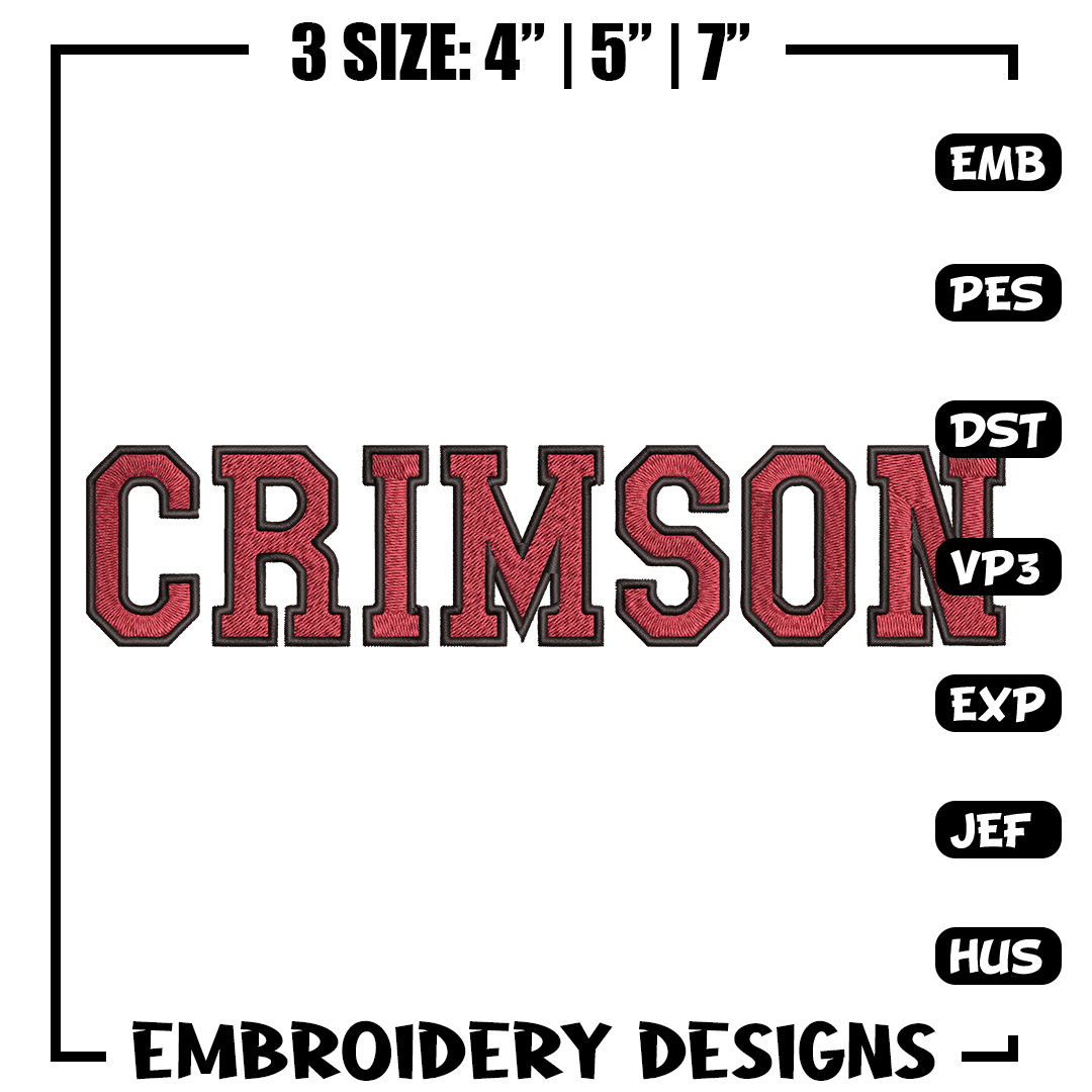 Harvard Crimson logo embroidery design,NCAA embroidery,Sport | Inspire ...