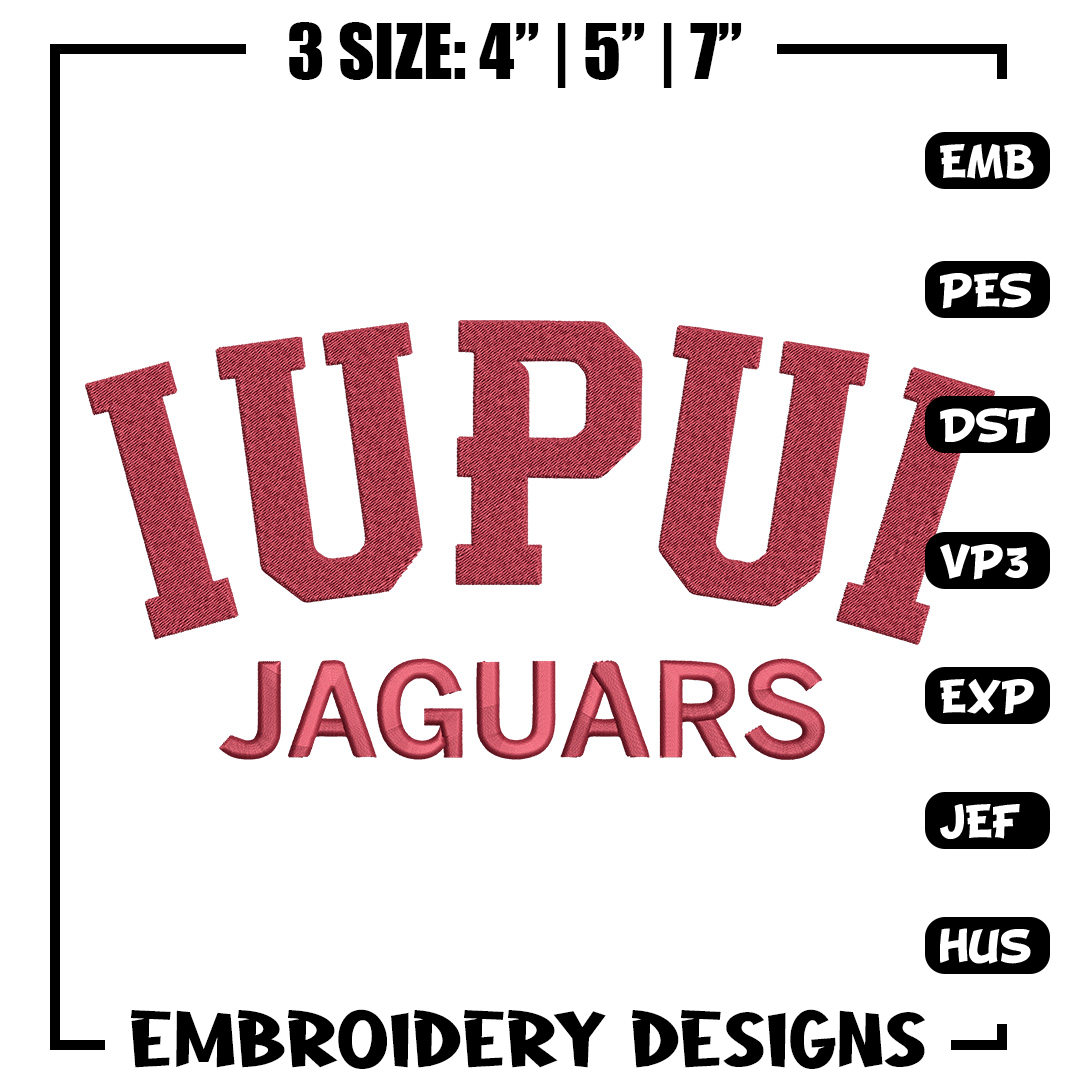 IUPUI Jaguars logo embroidery design,NCAA embroidery, Embroi | Inspire ...