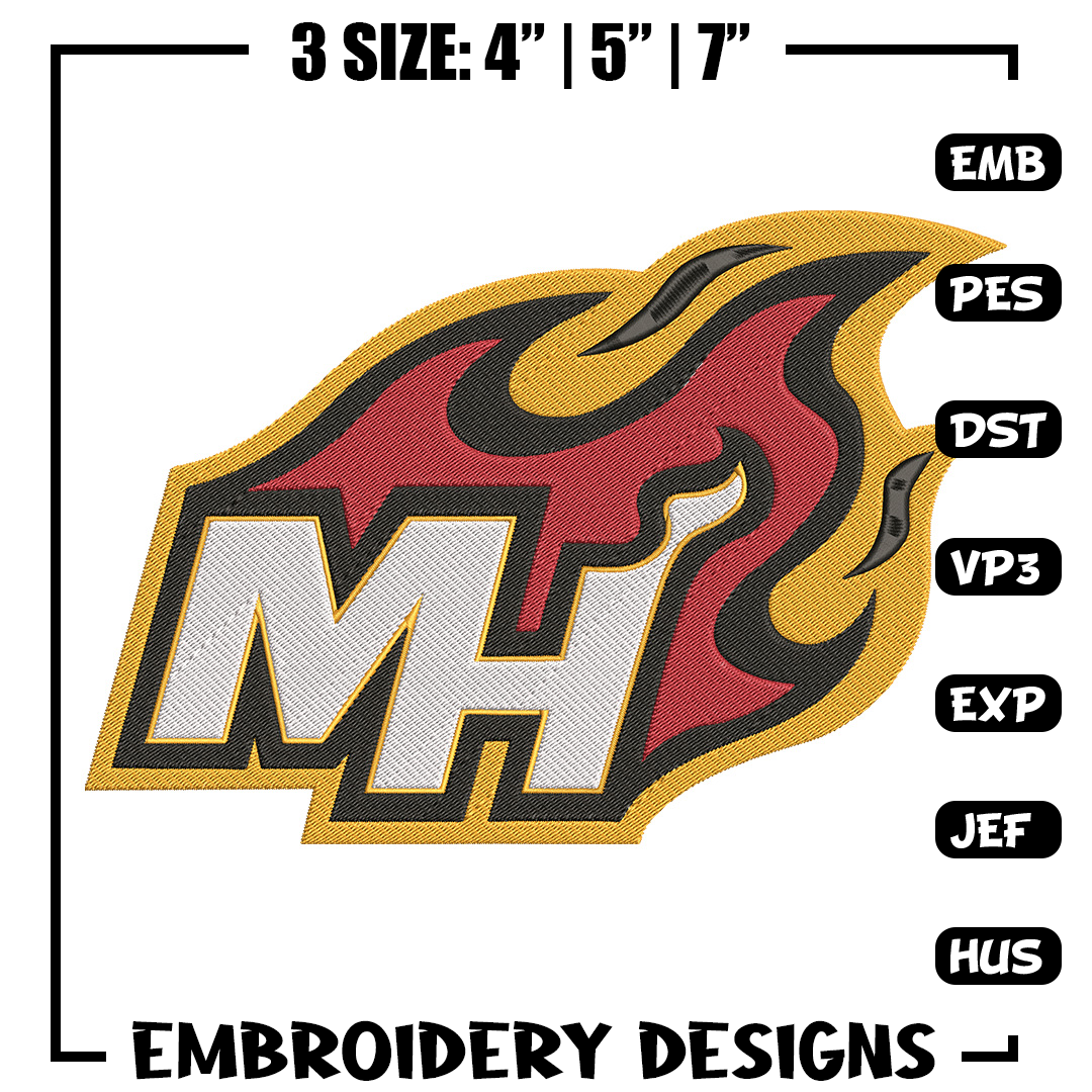 Miami Heat fire embroidery design, NBA embroidery, Sport emb | Inspire ...