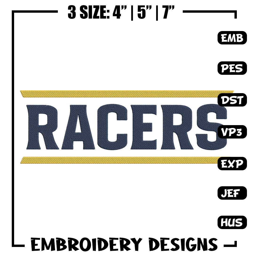 Murray State Racers logo embroidery design, NCAA embroidery, | Inspire ...