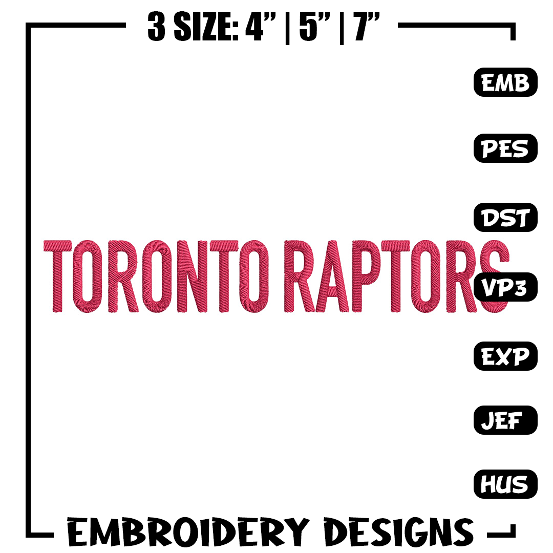 Toronto Raptors logo embroidery design, NBA embroidery,Sport | Inspire ...