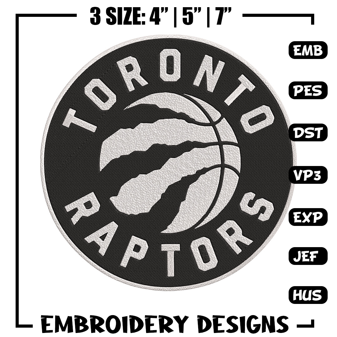 Toronto Raptors logo embroidery design,NBA embroidery, Sport | Inspire ...