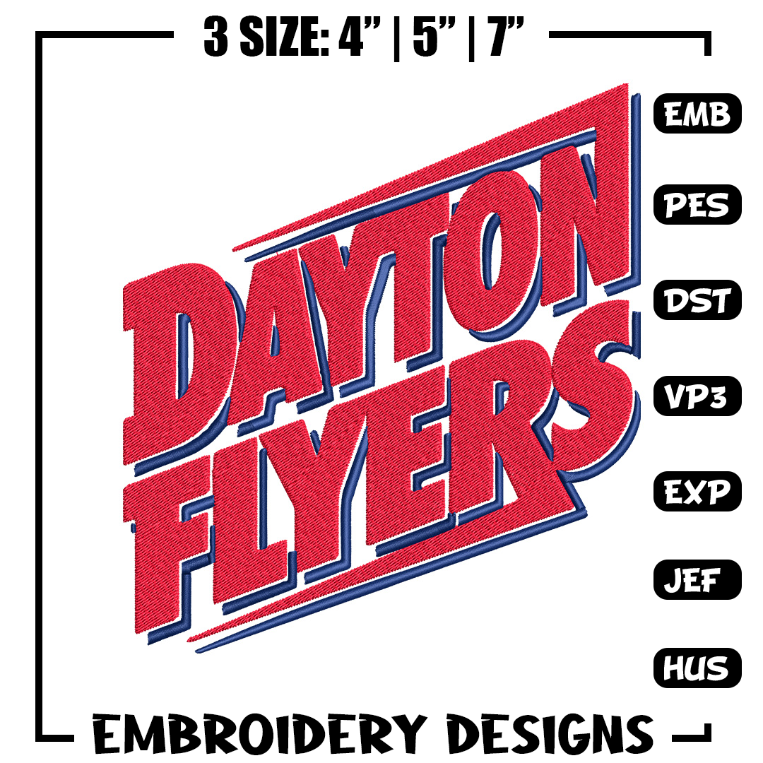University of Dayton logo embroidery design, NCAA embroidery | Inspire ...