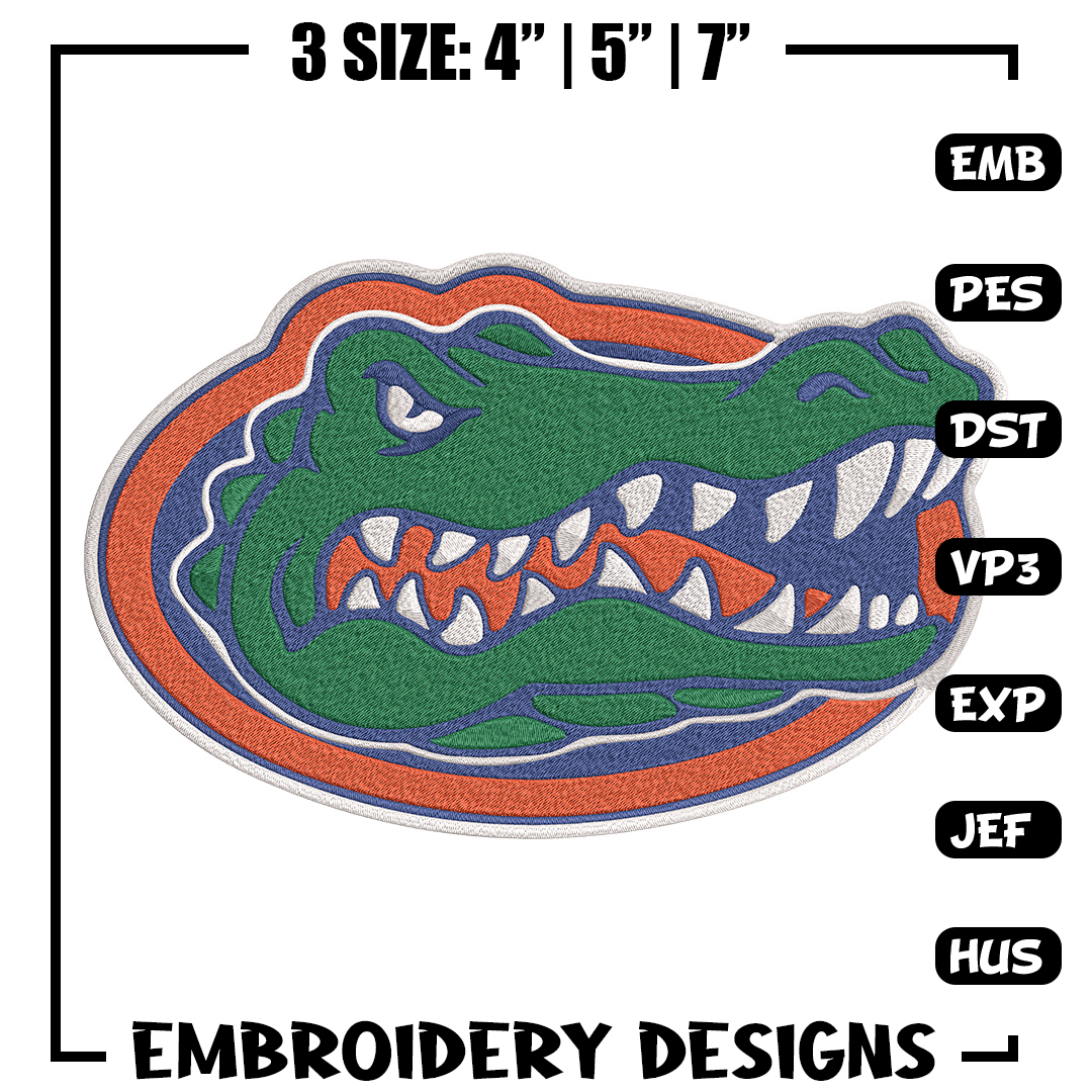 University of Florida logo embroidery design, NCAA embroider | Inspire ...
