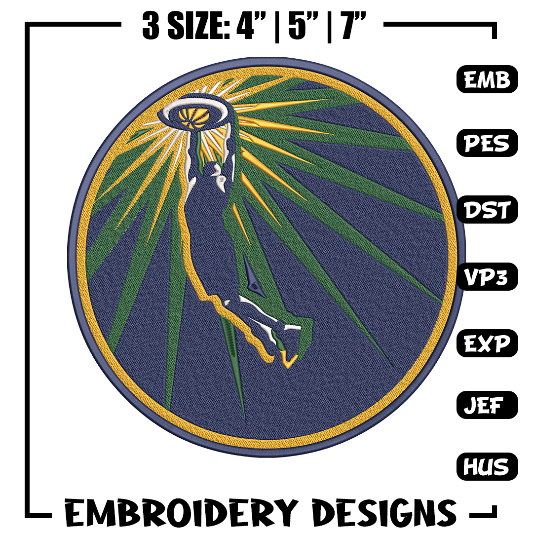 Utah Jazz logo embroidery design, NBA embroidery, Sport embr | Inspire ...