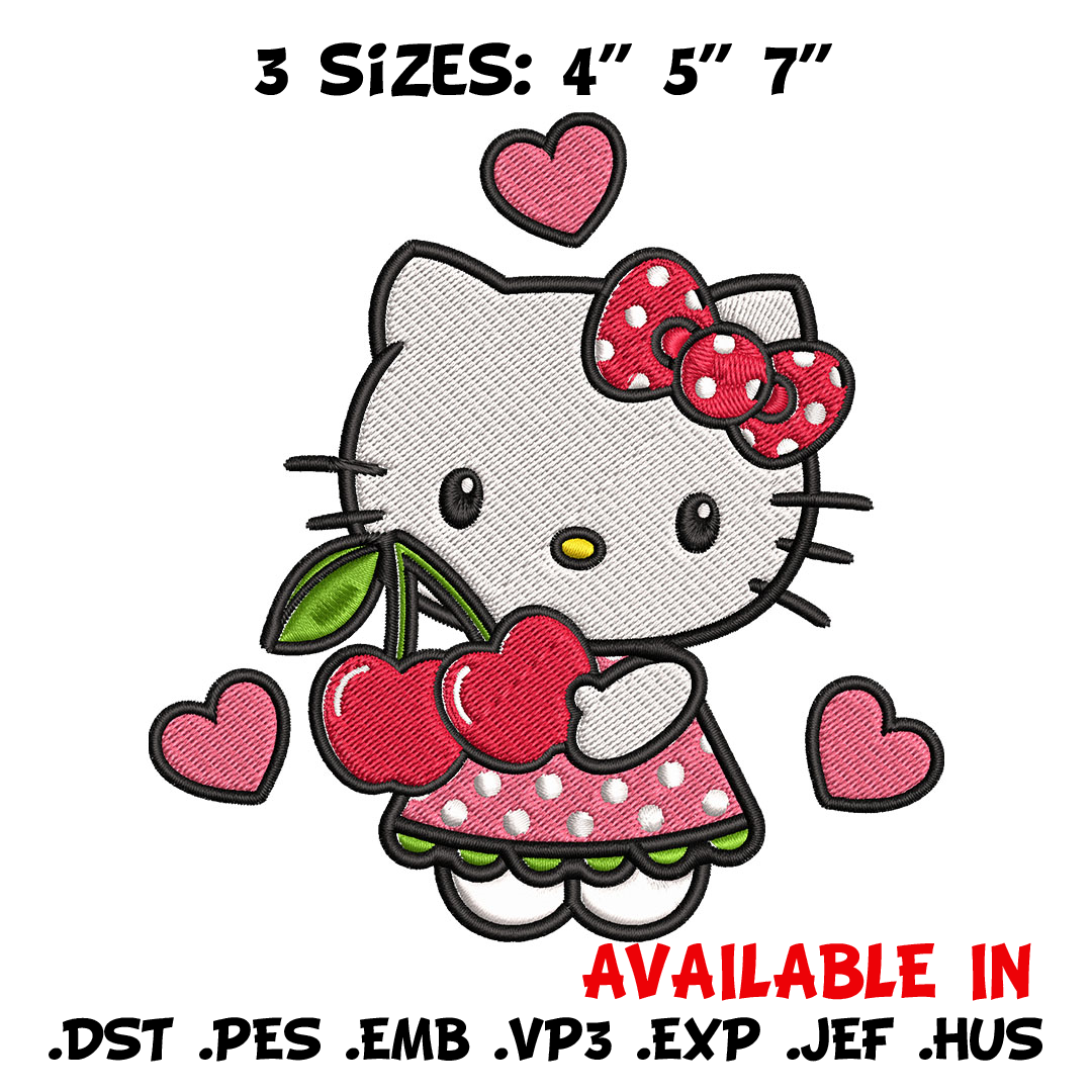 Hello kitty Embroidery Design, Haello kitty cartoon Embroide | Inspire ...