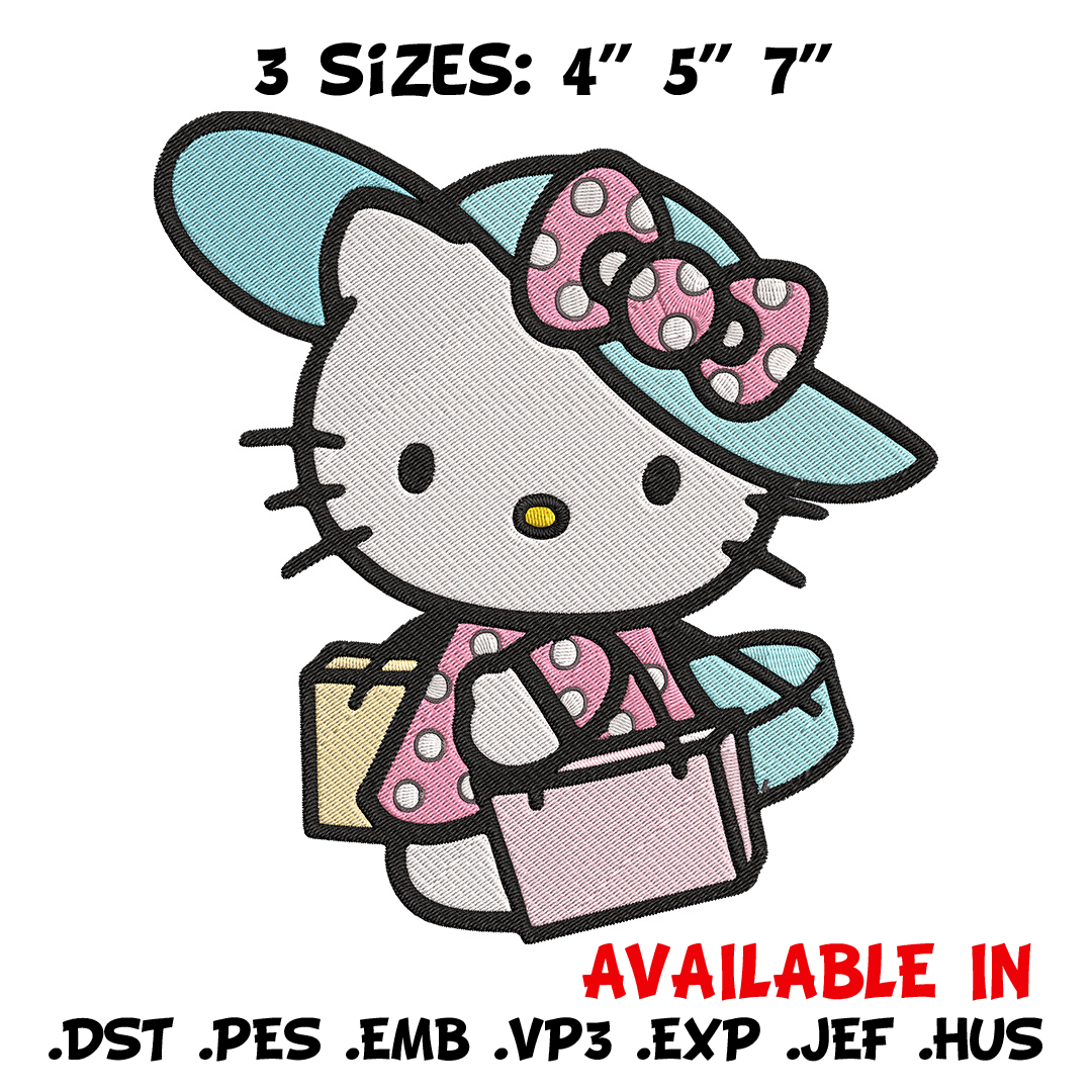 Hello kitty shopping Embroidery Design, Hello kitty Embroide | Inspire ...