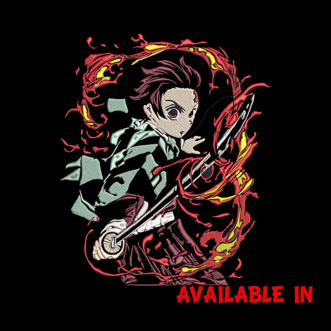 Kamado Tanjiro Embroidery Design, Demon slayer Embroidery, E | Inspire ...