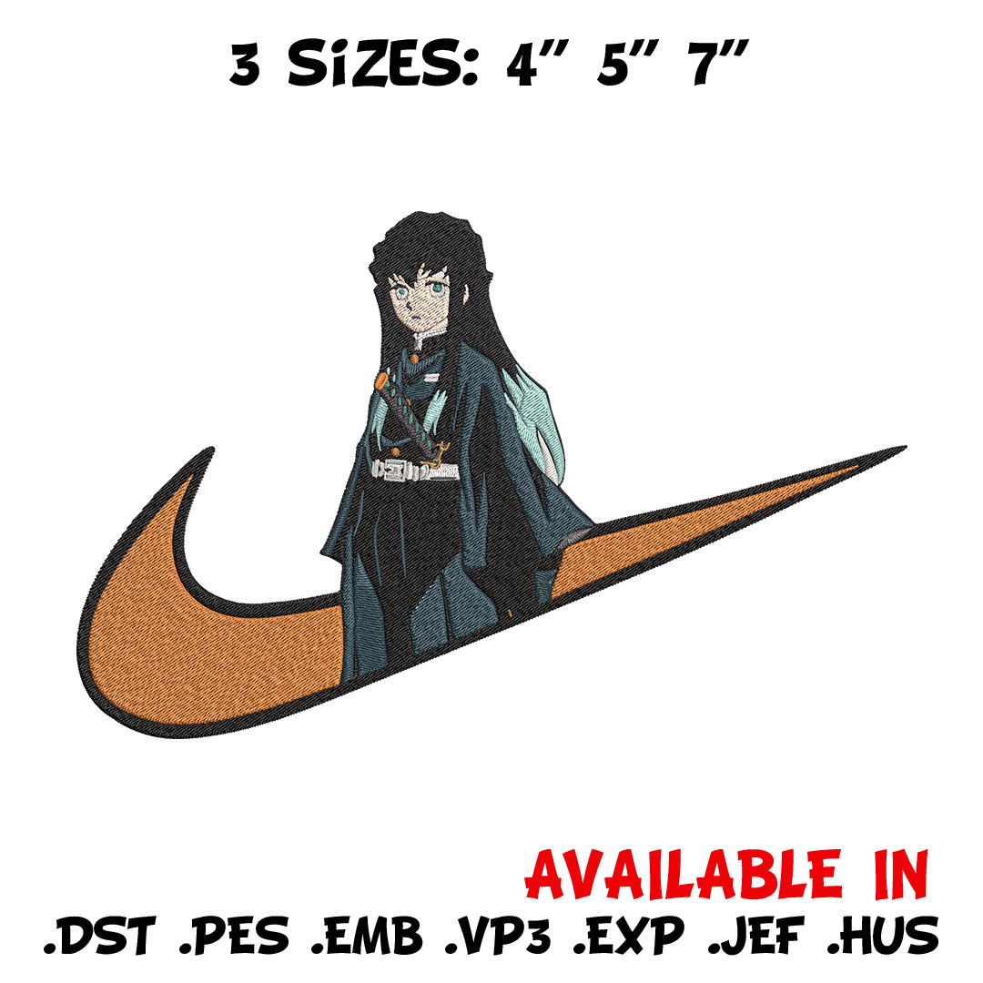 Muichirou Embroidery Design, Demon slayer Embroidery, Embroi - Inspire ...