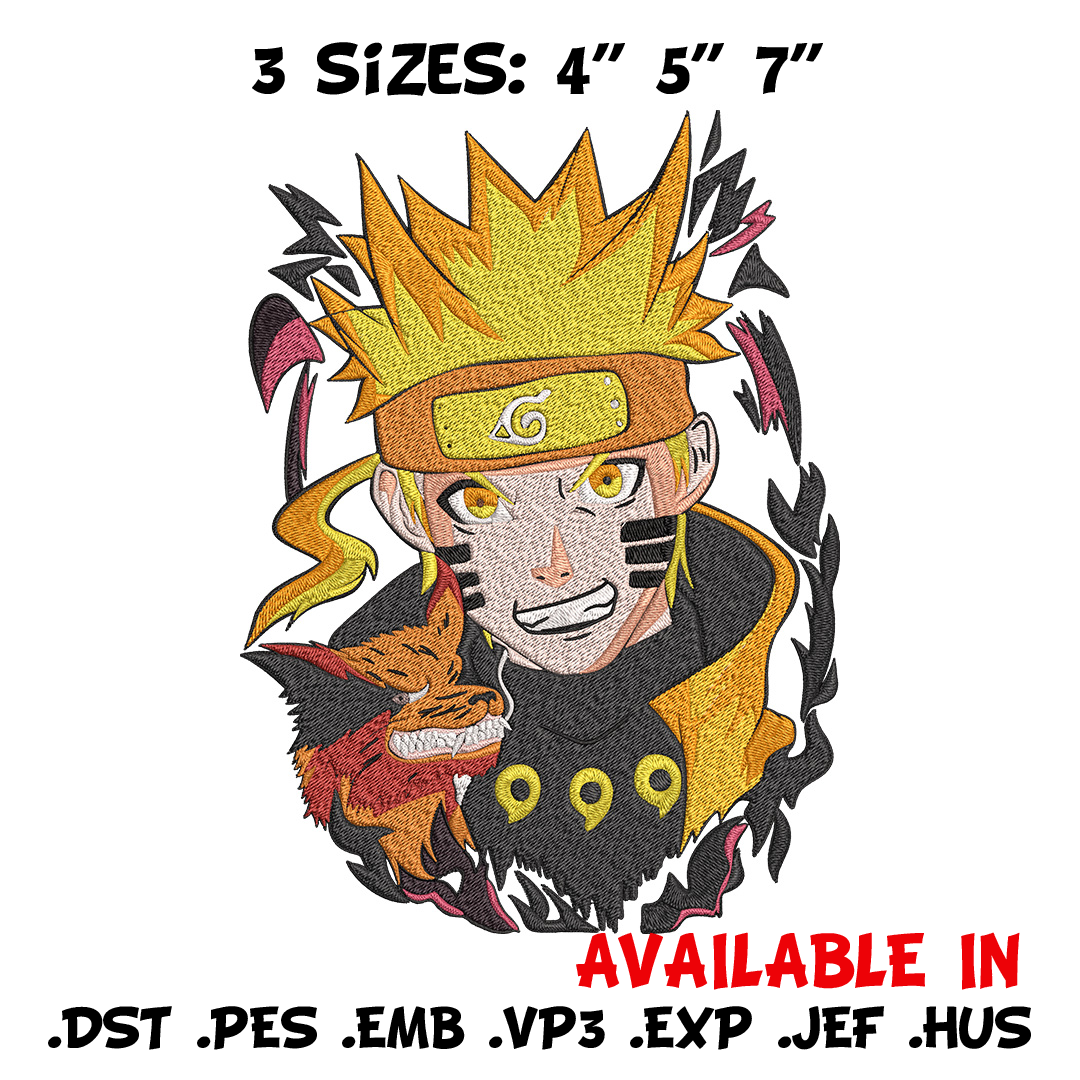 Naruto poster Embroidery Design, Naruto Embroidery, Embroide | Inspire ...