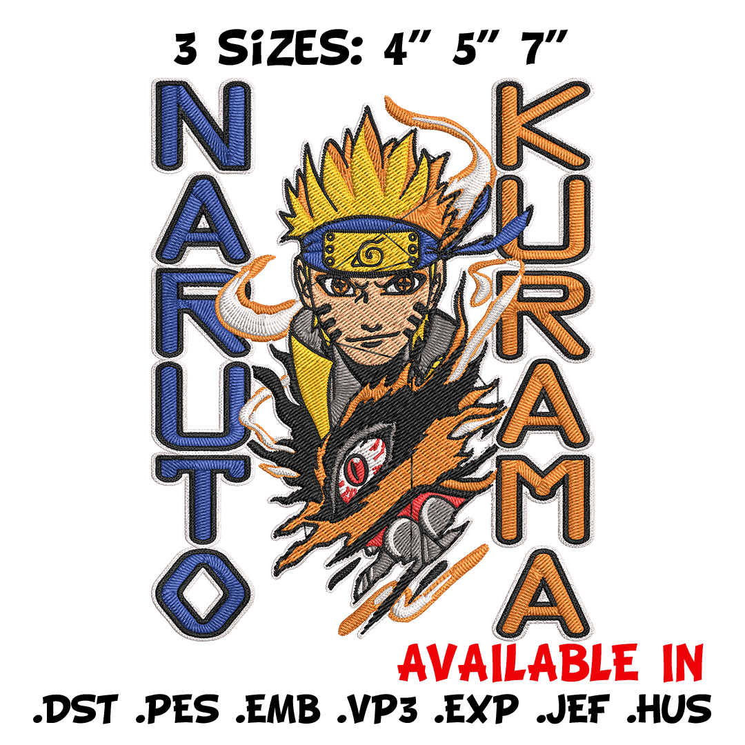 Naruto Poster Embroidery Design, Naruto Embroidery, Embroide - Inspire ...