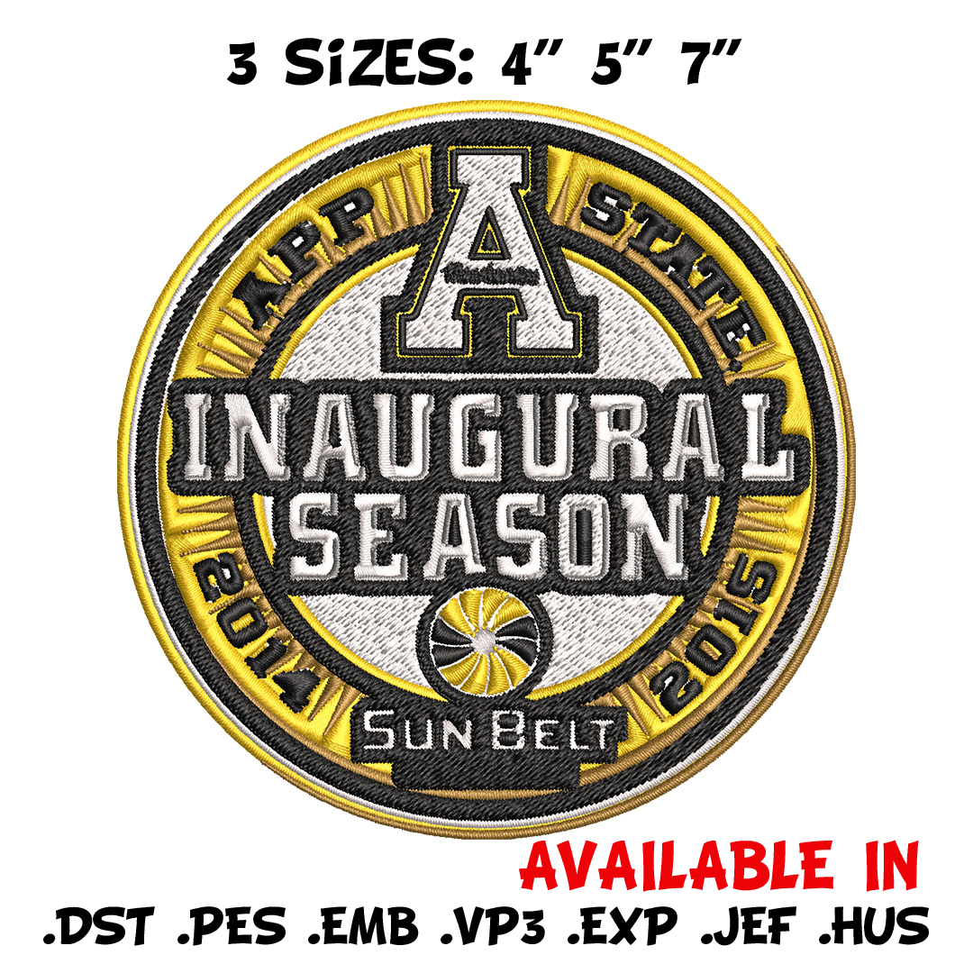 Appalachian State logo embroidery design, NCAA embroidery, E | Inspire ...