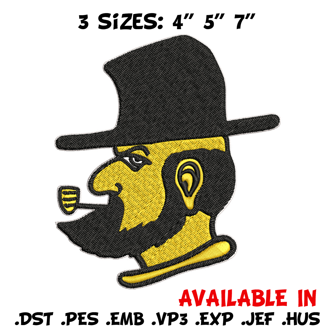 Appalachian State logo embroidery design, Sport embroidery, | Inspire ...