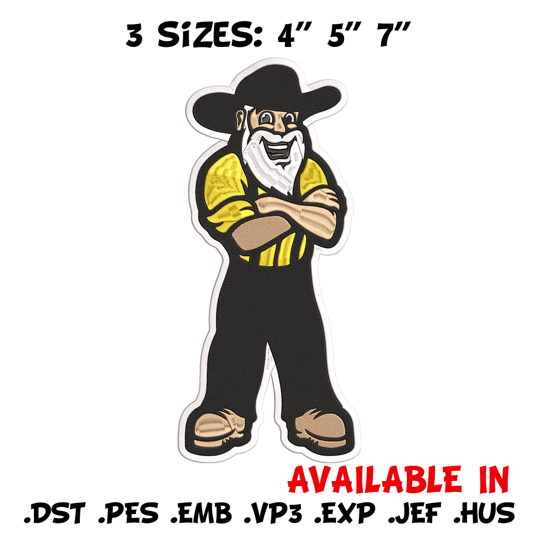 Appalachian State man embroidery design, NCAA embroidery, Sp | Inspire ...