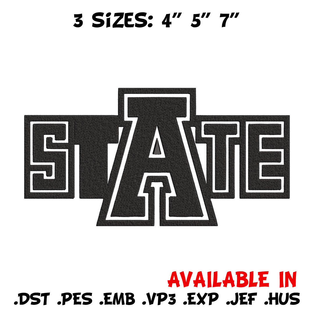Arkansas State logo embroidery design, NCAA embroidery, Spor | Inspire ...