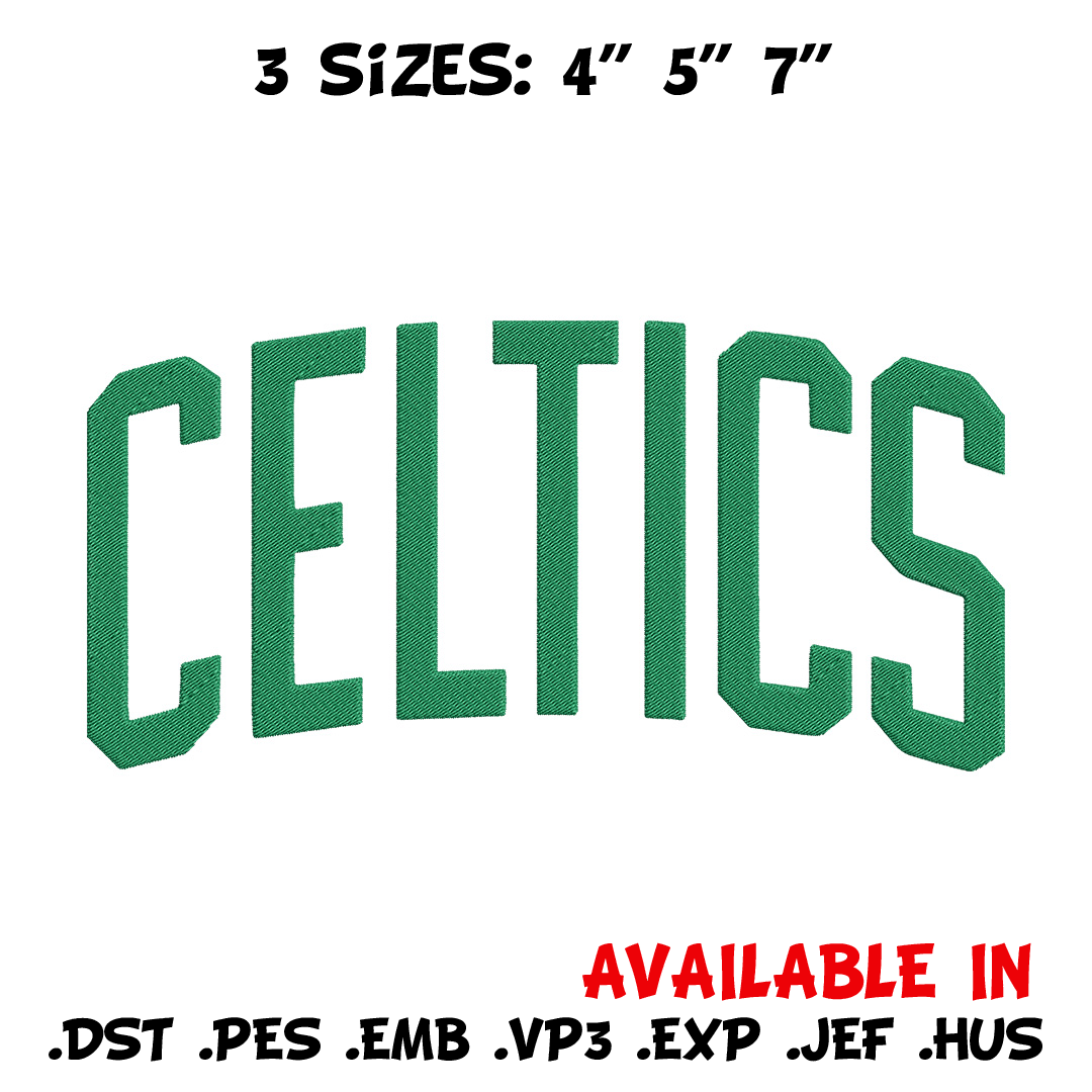 Boston Celtics logo embroidery design, NBA embroidery, Sport | Inspire ...