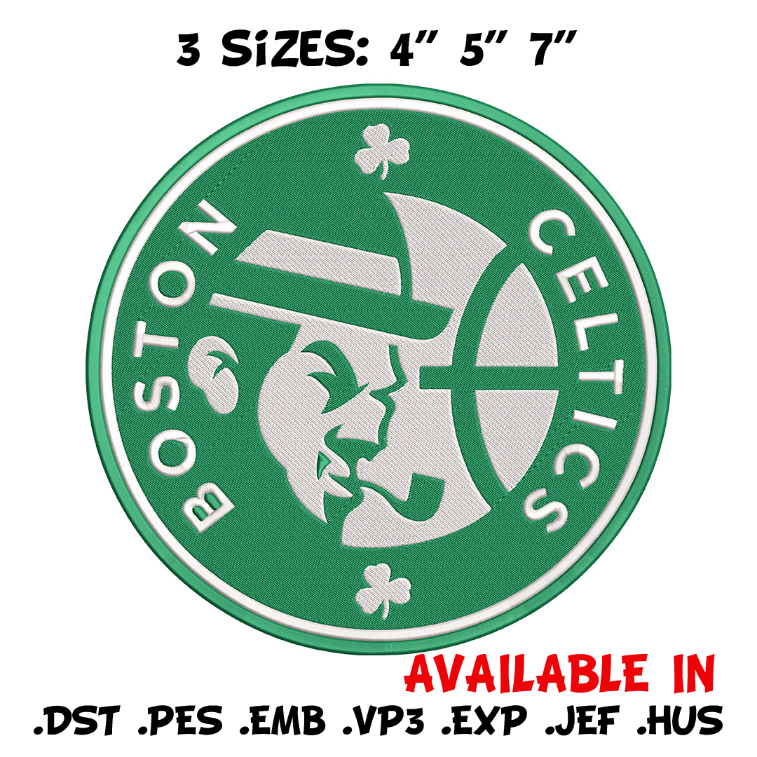 Boston Celtics logo embroidery design, NBA embroidery, Sport | Inspire ...