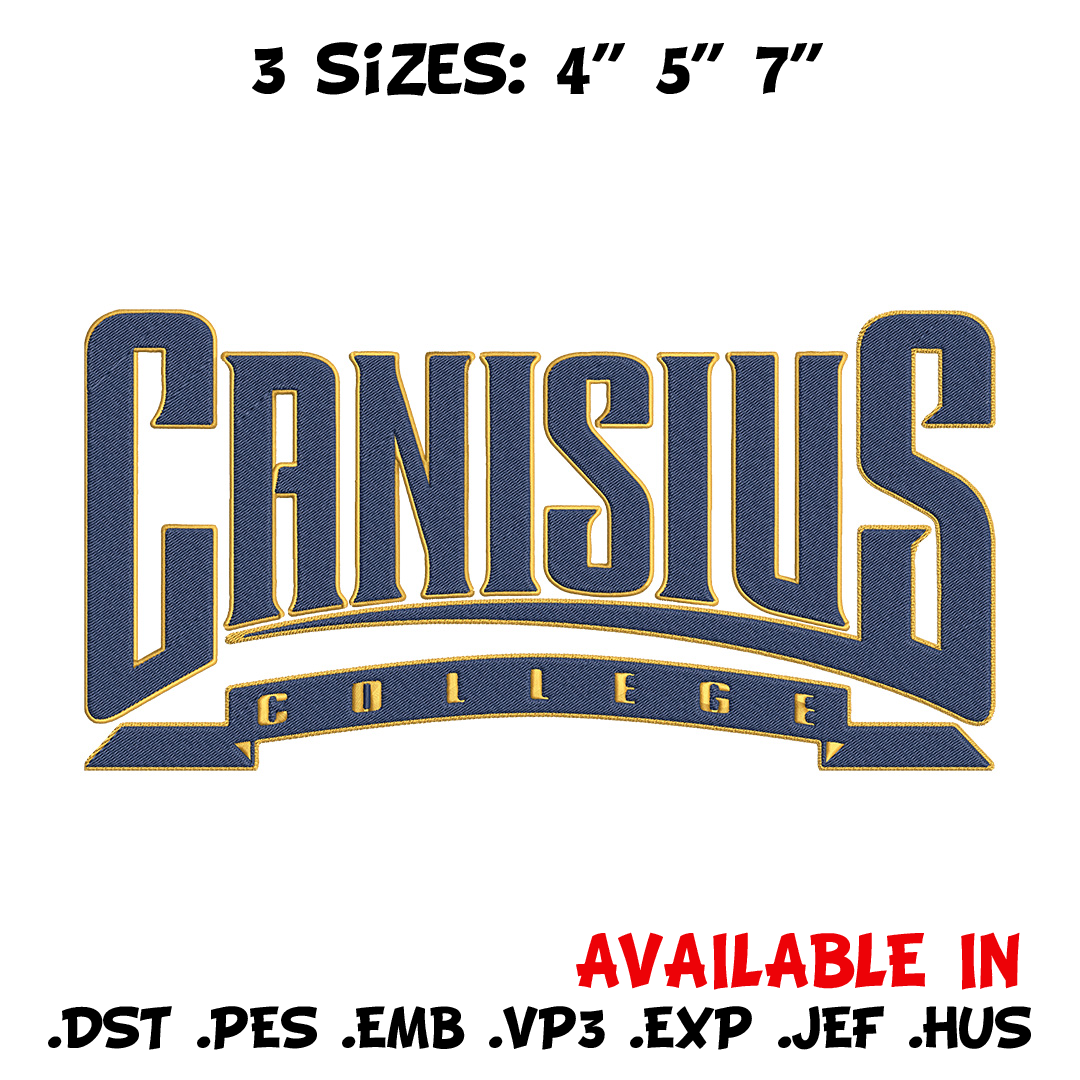 Canisius College logo embroidery design, NCAA embroidery, Em | Inspire ...