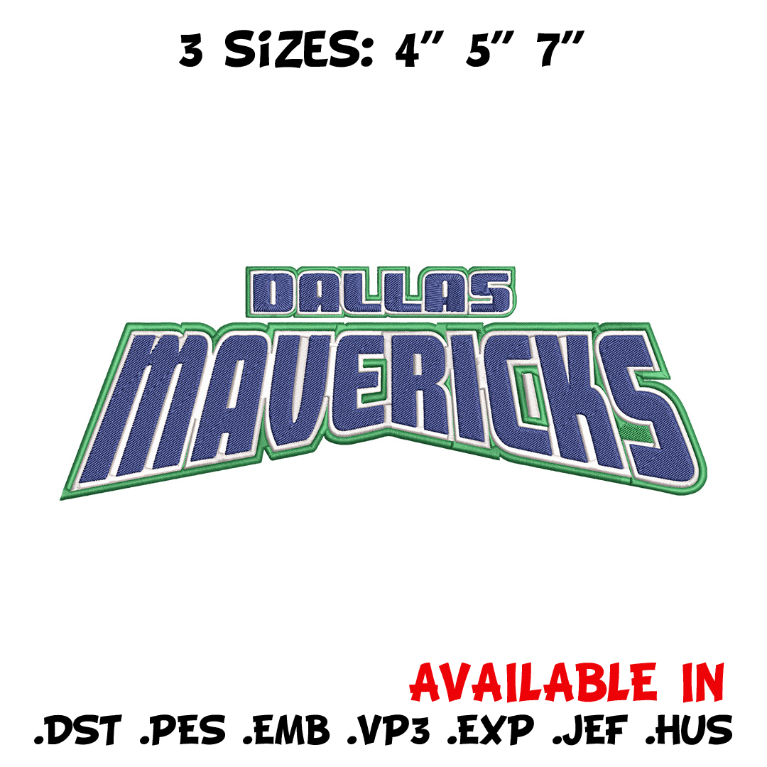 Dallas Mavericks logo embroidery design, NBA embroidery, Spo | Inspire ...