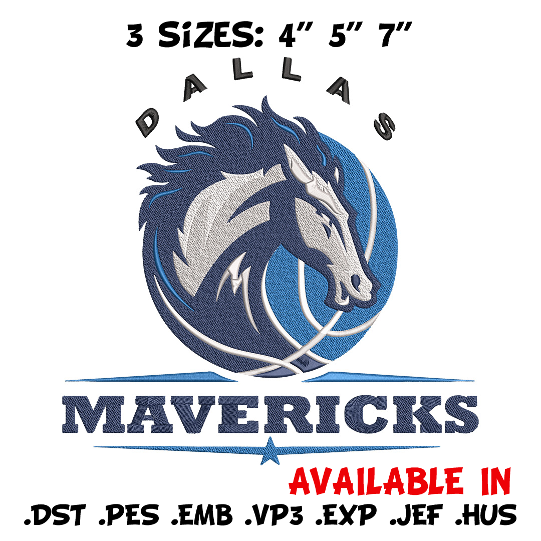 Dallas Mavericks logo embroidery design, NBA embroidery,Spor | Inspire ...